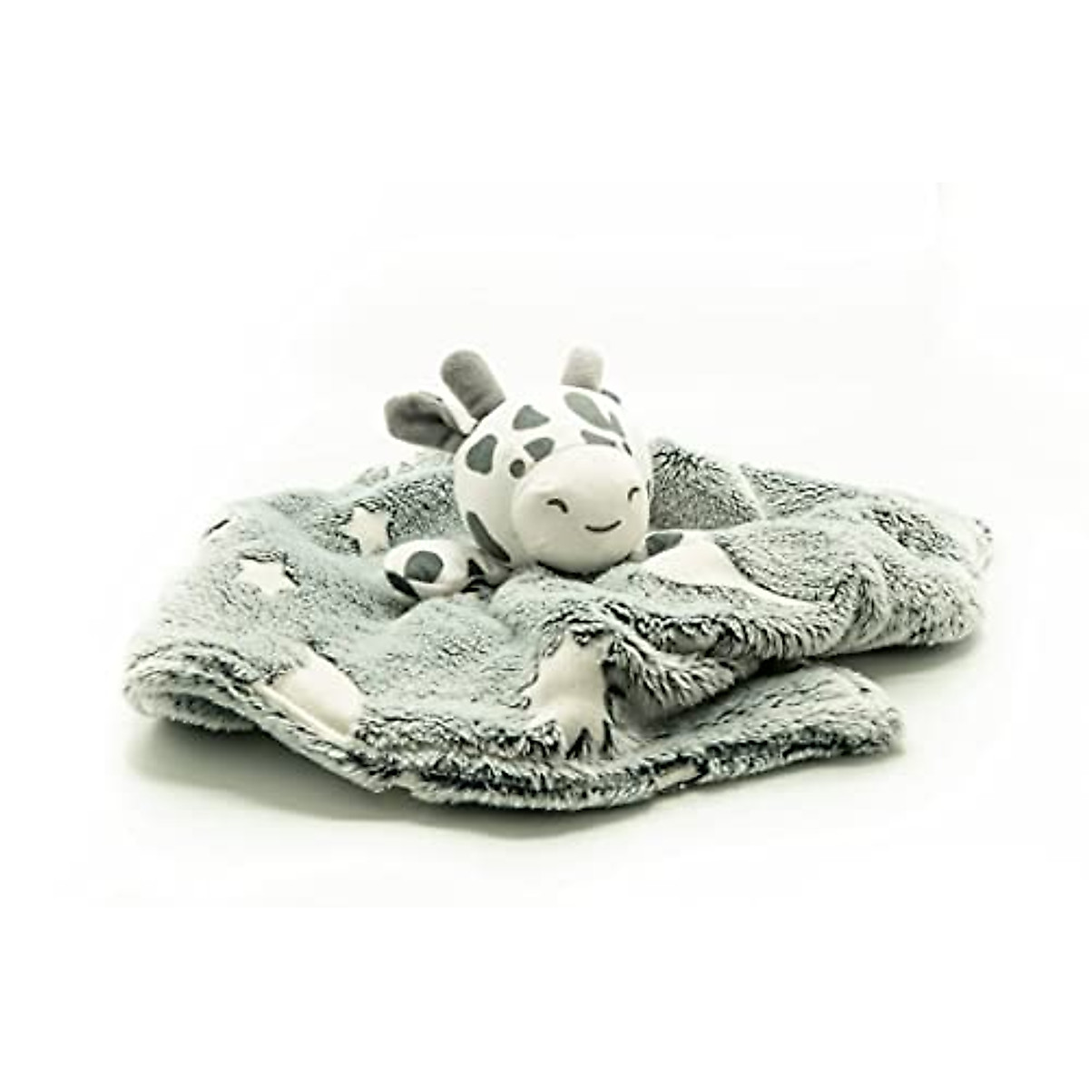 Believe BigDreams Giraffe Lovey Blanket - Grey Baby Security Blankets for Girls - Polyester Baby Boy Security Blanket Lovies for Babies Glows in The Dark Stuffed Blanket Animal