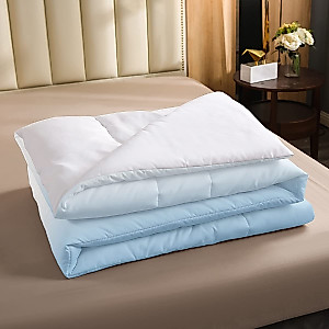 Erosebridal Sky Blue Comforter Set Twin Size Ombre Bedding Set for Kids Boys Girls Blue White Gradient Down Comforter Sea Ocean Blue Farmhouse Modern Abstract Art 3D Print Quilt Duvet Insert