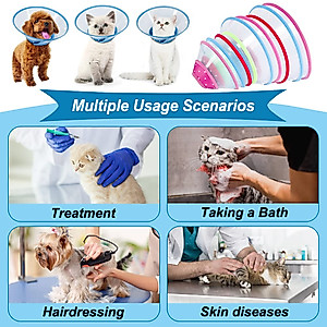 Vivifying Dog Cones for Small Dogs, Adjustable 8-9.6 Inches Soft Lightweight Elizabethan Collar for Small Dogs and Large Cats to Stop Licking Wounds After Surgery(Blue)