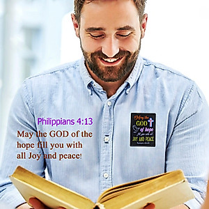 Bible Patches Romans 15:13, The God of Hope Fill You with All Joy and Peace Embroidery Tactical Morale Hook Loop Patch