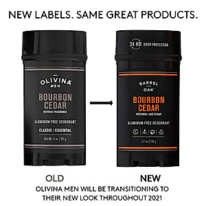 Barrel and Oak - Aluminum-Free Deodorant, Deodorant for Men, Essential Oil-Based Scent, 24-Hour Odor Protection, Cedarwood & Bourbon Aroma, Gentle on Sensitive Skin, Vegan (Bourbon Cedar, 2.7 oz)