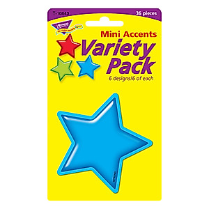 TREND enterprises, Inc. Gumdrop Stars Mini Accents Variety Pack, 36 ct