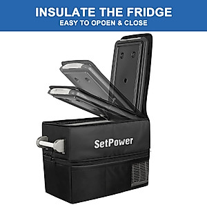 Setpower Insulated Protective Cover for AJ40 or AJ50 Portable Refrigerator Freezer, suitable for AJ40 AJ50 Both, Flexible Model