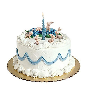 MAOMIA 7 Pcs Rabbit Figures for Kids, Animal Toys Set Cake Toppers, Rabbit Fairy Garden Miniature Figurines Collection Playset for Christmas Birthday Gift Desk Decoration