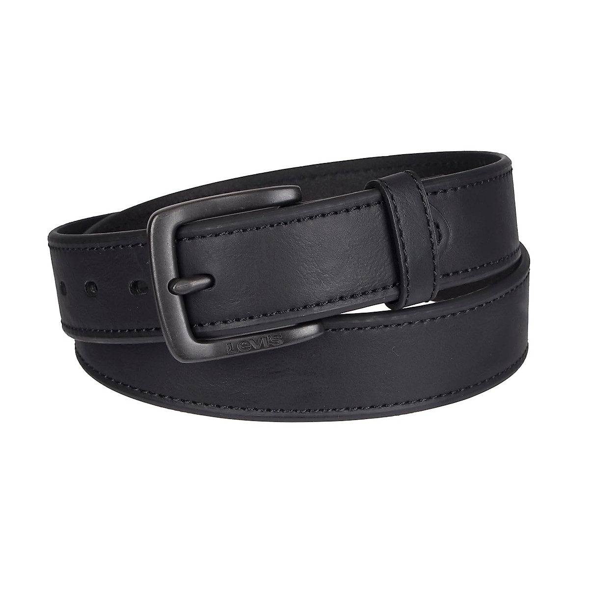 Levi's Men's Casual Leather Belt, Matte Black, X-Large (42-44)