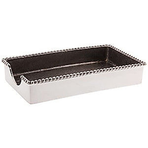Mariposa Beaded Guest Towel Box, One Size, Aluminum