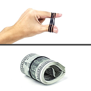 A+DAY 240 pcs Binder Clips, Paper Clips, Rubber Bands, Paper Clamps Assorted Size, Jumbo Paper Clips, Small Paper Clips, Large Binder Clips, Medium Binder Clips, Small Binder Clips (Black)