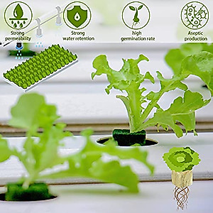 Legigo 1" Rockwool Starter Plugs- Rockwool Grow Cubes Rock Wool Seed Starters Cloning Cubes, Rock Wool Planting Cubes for Hydroponics, Cuttings, Soilless Culture, Plant Propagation (300 Plugs Total)