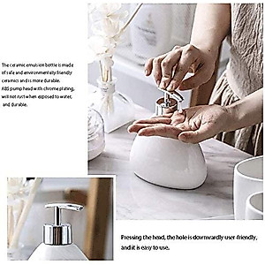 DVTEL Bathroom Five-Piece Set, Simple Ceramic Wash Four-Piece Set, Bathroom Supplies Set, Wash Cup Set (Color : 5 Piece Set)