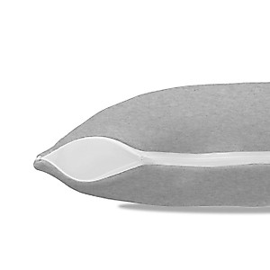 Betty Dain Stretch Jersey Universal Pillowcase - One Size Fits All Pillows, 100% Jersey Knit Cotton Pillowcase, Soft Covering for Standard and King Pillows, Zipper Closure, Gray, 2 Per Pack