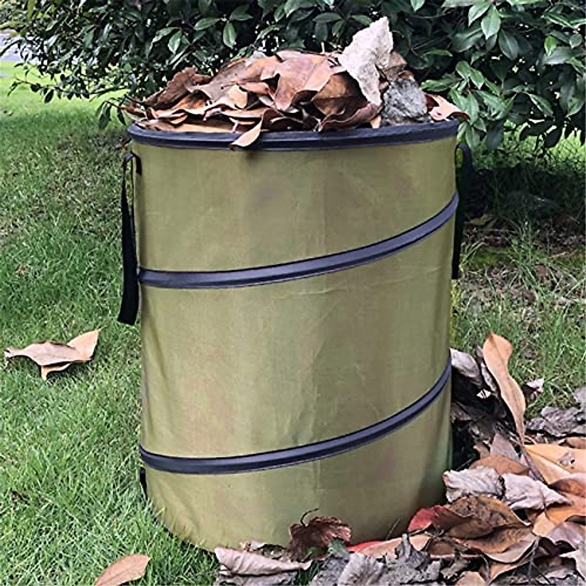 Mvude Garden Waste Bag Rubbish Refuse Sacks Portable Foldable Garbage Handles for Outdoor Garden Trash Bag Can