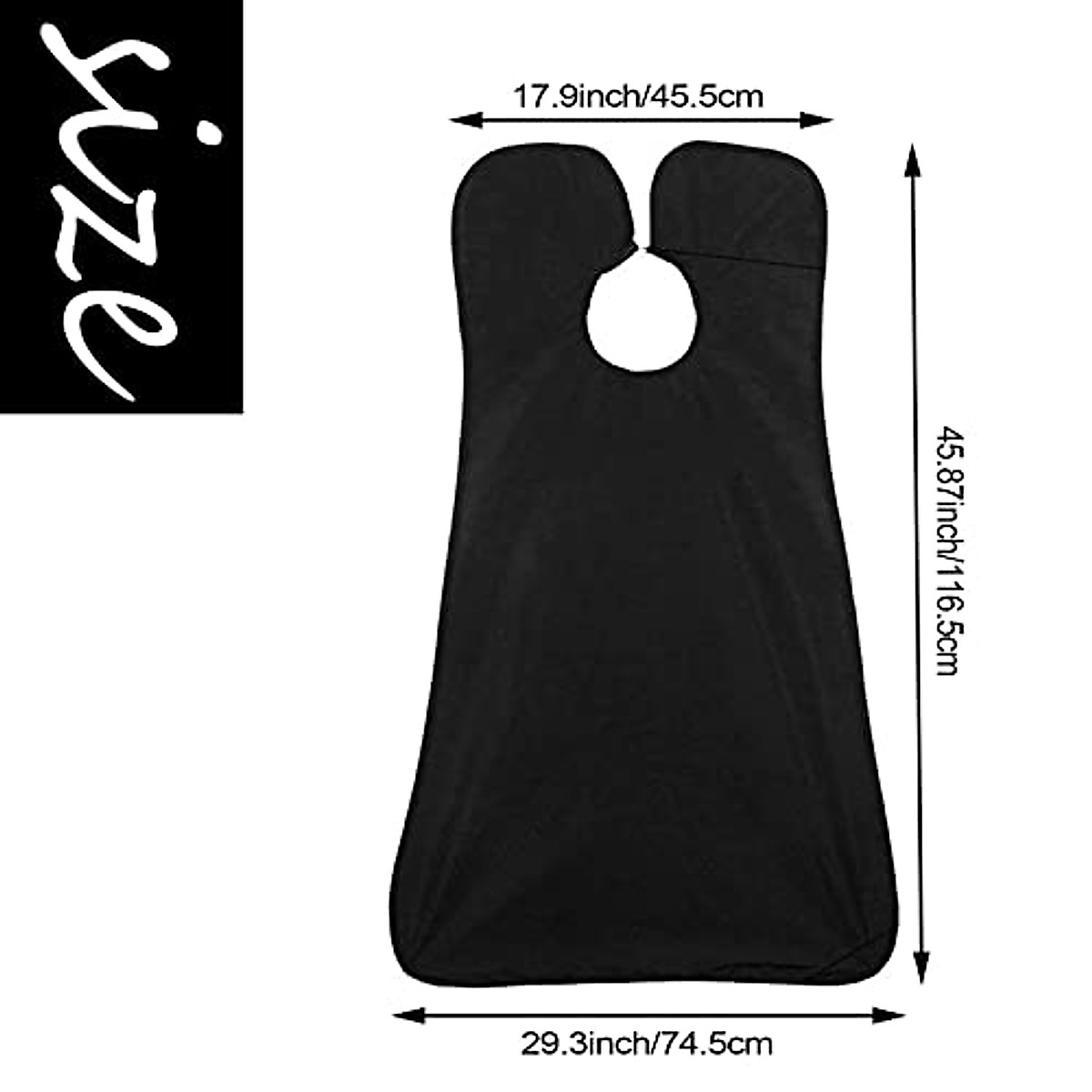 2 PACK Beard Apron Bib for Men, Stocking Stuffers Christmas Gifts for Men, Beard Shaving Catcher Apron Non-stick Beard Shaving Bib Trimming Grooming Bib kit with 2 Suction Cups (Black+White)
