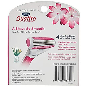 Schick Quattro for Women Razor Refill Cartridges, 8 Cartridges