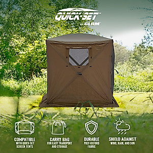 CLAM Quick-Set Wind and Sun Panel Attachment for Escape Sport Screen Shelter Canopy Tent with Carrying Bag, Accessory Only, Brown (3 Pack)