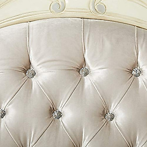 ACME Versailles Sofa w/5 Pillows - 52105 - Ivory Velvet & Bone White