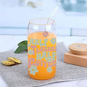 Flower UV DTF Cup Wrap Transfer Sticker Teacher's Day Theme Rub on Transfers for Crafting Waterproof Flower Pattern Decorative Decals for Glass Cups Stickers and Sticker Machines