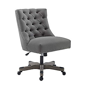 Linon Home Décor Honor Light Gray Office Chair, Grey