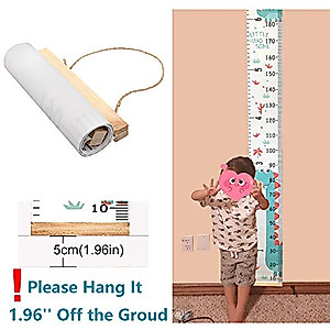 Removable Height Chart for Kids,Dinosaur Measuring Chart Ruler for Grandkids Height as Gifts,Nursey Decoration,Cute Canvas Measurement for Home