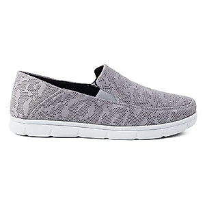 HUK mens Brewster Slip on | Wet Traction Fishing & Deck Boat Shoe, Performance - Overcast Grey, 12 US