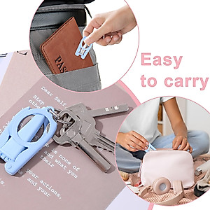 4 Pcs Badge Reel Scissors Mini Folding Scissors Portable Stainless Steel Scissors Small Scissors with Cover Folding Scissors Travel Mini Shear Tiny Cutter for Cutting Crafting Sewing Home Travel Use