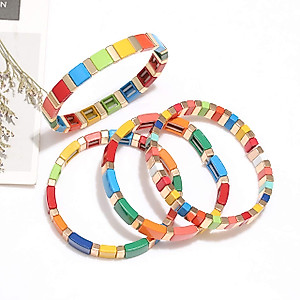 PHALIN Tile Bracelets for Women - 4PCS (Style A)