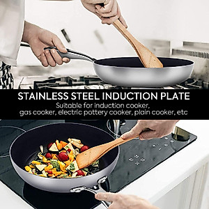 Mibanasu 11 inch Nonstick Skillet Frying Pan, Fry Pan with Easy-grip and Stay-cool Handles, Fry Pan, Griddle pan, Pans for cooking, PFOA-free