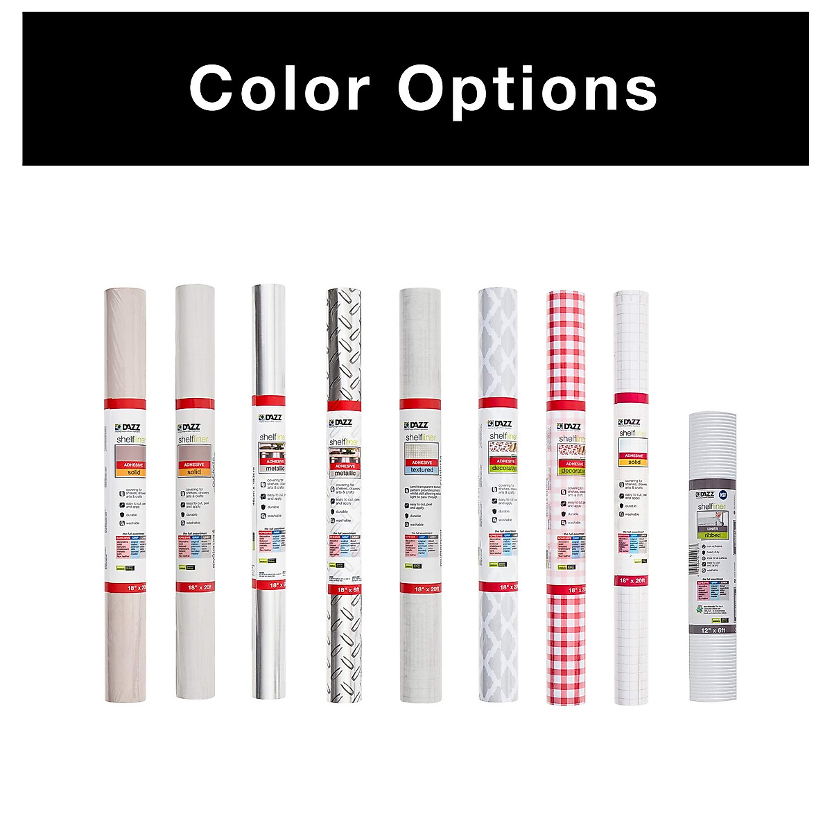 Smart Design Wire Rack Shelf Liner - Ribbed Grip - 12 Inch x 6 Feet - NSF Certified - for Steel Metal Shelves - Home Garage and Kitchen - White