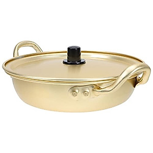 GANAZONO Food Containers Ramen Cooker Korean Noodle Pot Ramen Cooking Pot Hot Pot Cooker Ramen Noodle Pot with Lid Kitchen Cookware for Home 24cm Ramen Cooker Non Stick Frying Pan Set