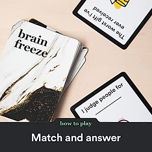 Brain Freeze After Dark Party Game - The Hilarious Speak-Before-You-Think Card Game for Friends, Family, College Students, Fun Parties and Board Games Night with Your Group