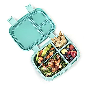 Bentgo Fresh (Aqua) – Leak-Proof & Versatile 4-Compartment Bento-Style Lunch Box – Ideal for Portion-Control and Balanced Eating On-The-Go – BPA-Free and Food-Safe Materials