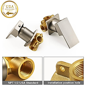 SKOWLL Wall Faucet Waterfall Faucet Modern Bathroom Vanity Sink Faucet Wall Mount Bath Mixer Set with Single Handle, Brushed Nickel