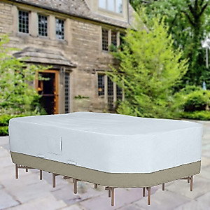[monsoon] Medium 105 in. Rectangle Patio Table with Chairs Cover 105L x 82W x 32H