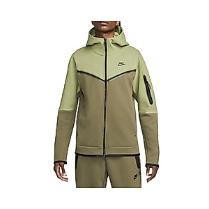 Nike Sportswear Alligator/Medium Olive/Black Tech Fleece Full-Zip Hoodie - XS