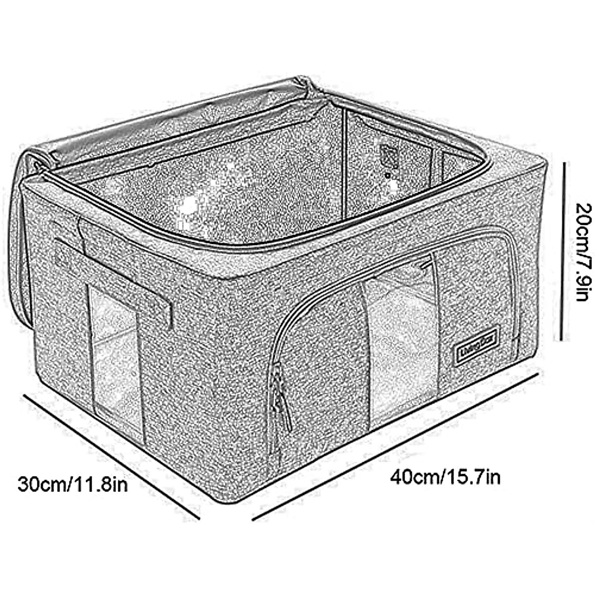 ZyHMW Large Foldable Clothing Storage Bags, 24L Clothes Storage Bins, Thick Fabric Closet Organizers and Storage (Color : Red) (Color : Green)