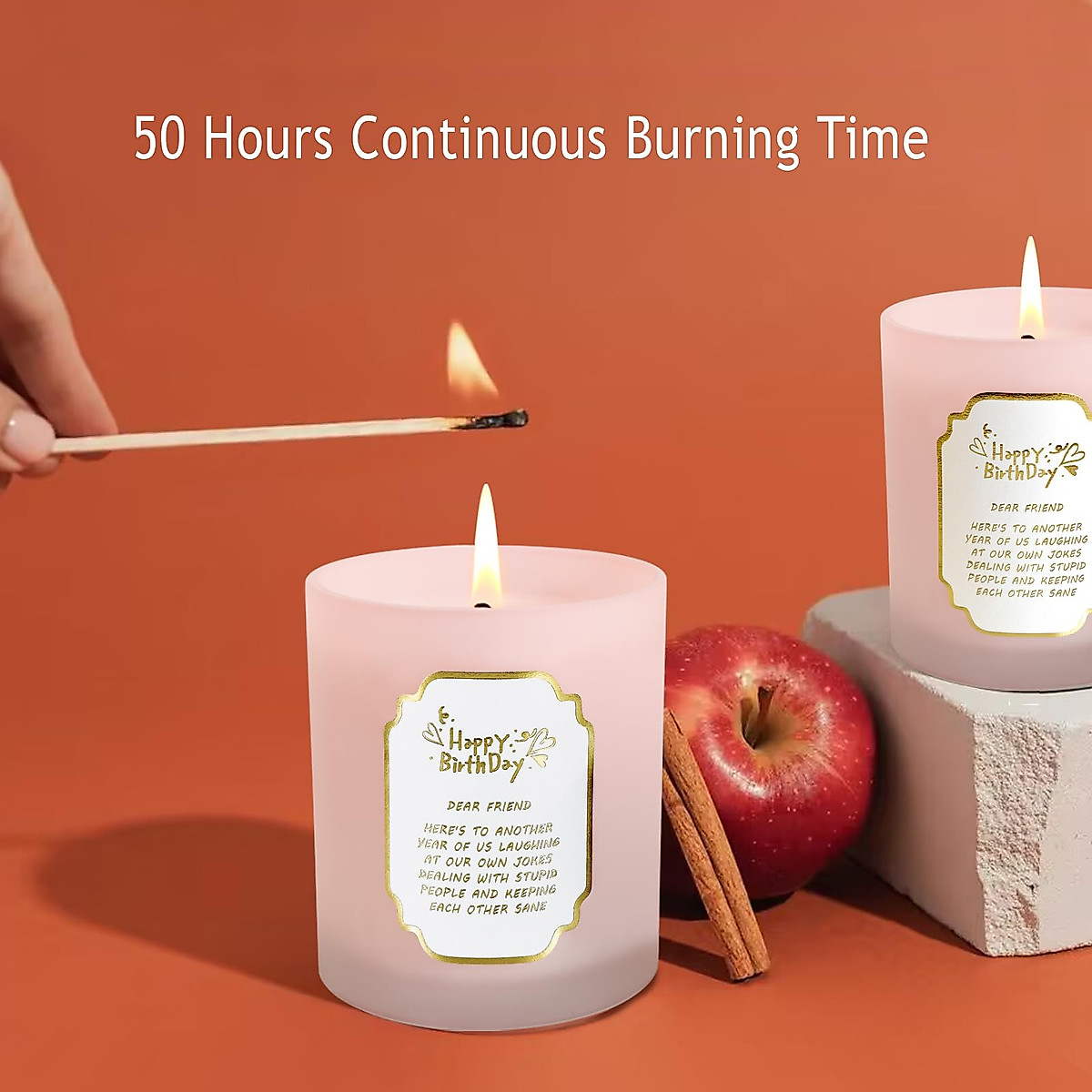 Happy Birthday Gifts for Women - Funny Best Friend Friendship Gifts for Women Friends, Birthday Gifts for Best Friend Bestie BFF Coworker Classmate Women, Lavender Candle Gifts