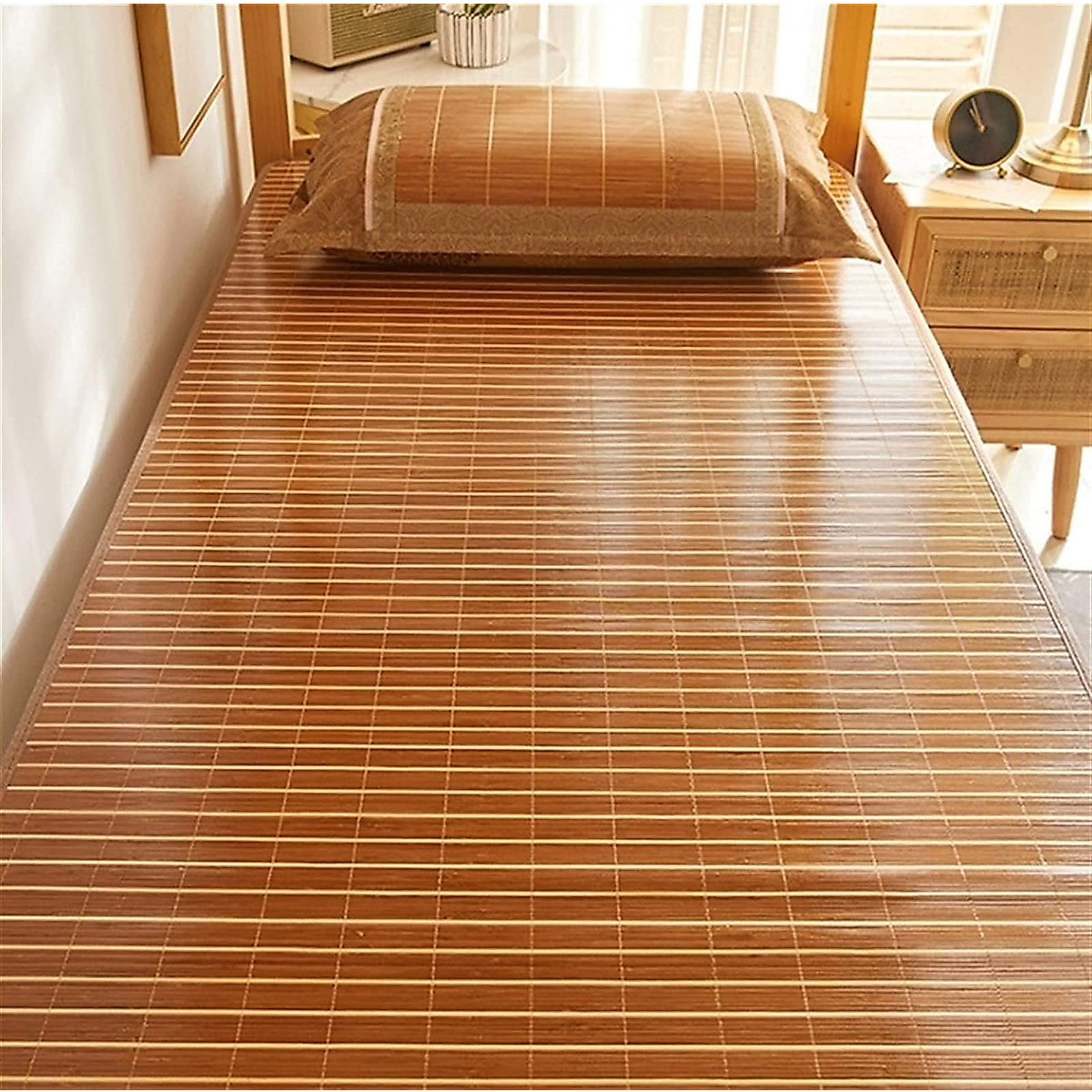 Summer Sleeping Mat Exquisite Summer mats Dormitory Bedroom with Bamboo mats Single mats Double ice Silk Straw mats Various Sizes to Choose from for Home School Dormitory