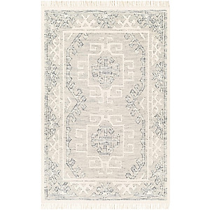 Hauteloom Anund Wool Living Room, Bedroom Area Rug - Pink, Gray - 8' x 10'