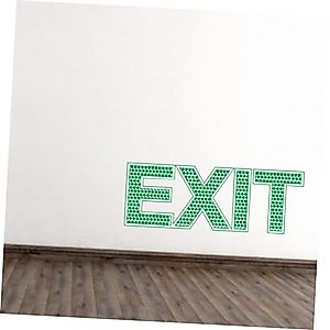 Anneome Exit Sign Sticker Exit Decal Noctilucence Exit Sign Exit Wall Decal Exit Wall Sticker Emergency Door Exit Sign Exit Photoluminescent Signs Stickers Luminous Exit Sign Emblems Green