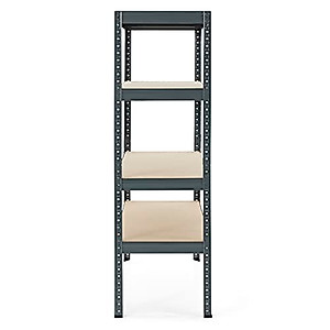Trestles 36 x 60 4 Tier Adjustable Storage Metal Frame Shelves Boltless Multipurpose Utility Rack Unit for Warehouses and Garages, 800 lb Capacity