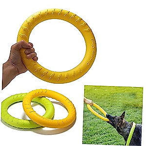 FOMIYES 2pcs Toys Pet Ring Toy Dog Ring Eva Dog Chew Toy Dog Dental Care Ring Puppies