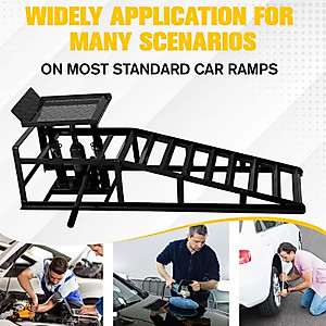 Aoile 2PCS Auto Car Truck Service Ramps Lifts,11023lbs(5T) Garage Car Lift Hydraulic Ramps,Portable Car Ramps for Oil Changes High Lift,Lift Repair Frame Lift Height Adjust 9.8"-15" (Black)