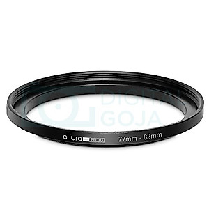 Altura Photo 77-82MM Step-Up Ring Adapter (77MM Lens to 82MM Filter or Accessory)