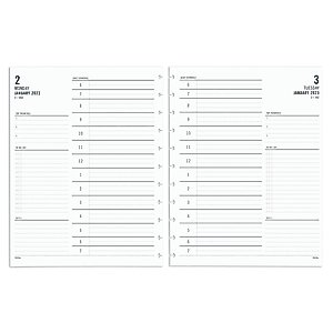 TUL® Discbound Daily Refill Pages, Hourly Appointment Times, Letter Size, January to December 2023