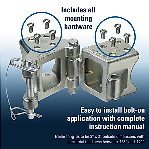Fulton HDPB330101 Fold-Away Bolt-On Hinge Kit for 3" x 3" Trailer Beam - 5,000 lb. Weight Capacity