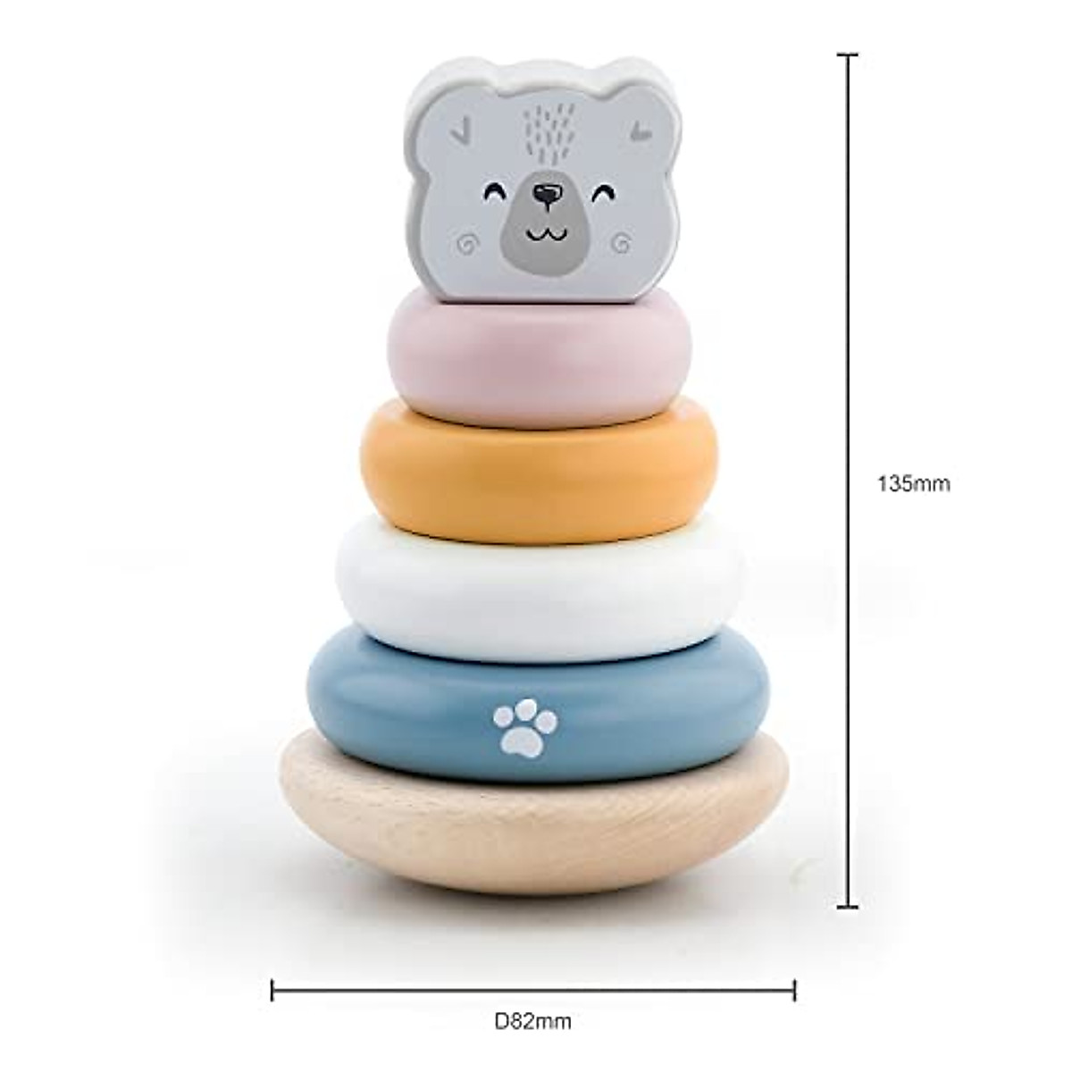 The Original Toy Company PolarB Wood Toy - Polar Bear Stacker