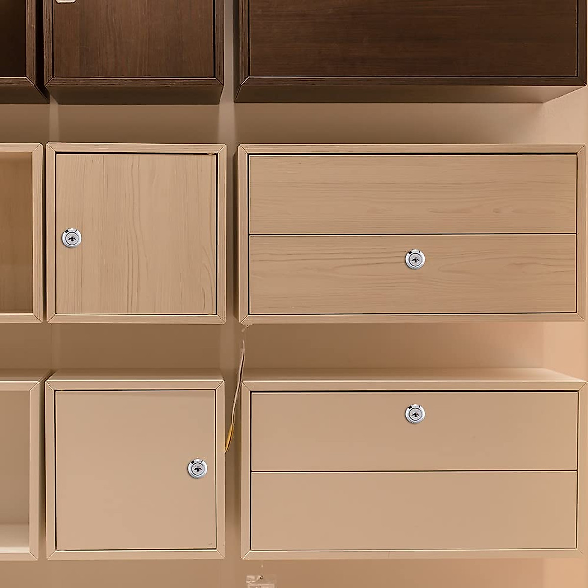 Cam Lock,Security Mailbox Lock, Cam Lock 2pcs Drawer Locks with 4 Keys Lock Furniture Hardware Door Cabinet Lock for Office Desk Letter Box Cam Locks 16mm 20mm 25mm 30mm (Color : 25mm) (Color : 30mm