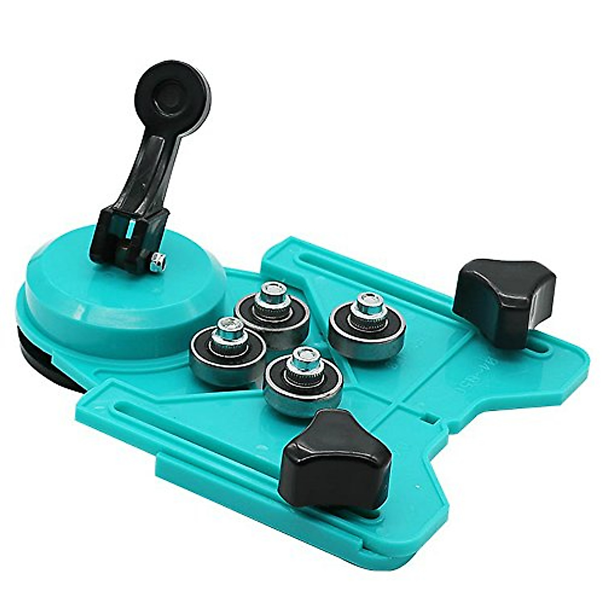 Drill Bit Hole Saw Guide - 1/4"- 3-1/4" Adjustable Tile Hole Cutter Centering Locator Holder Jig Fixture with Vacuum Suction Base for Ceramic, Tile, Glass, Marble, Porcelain