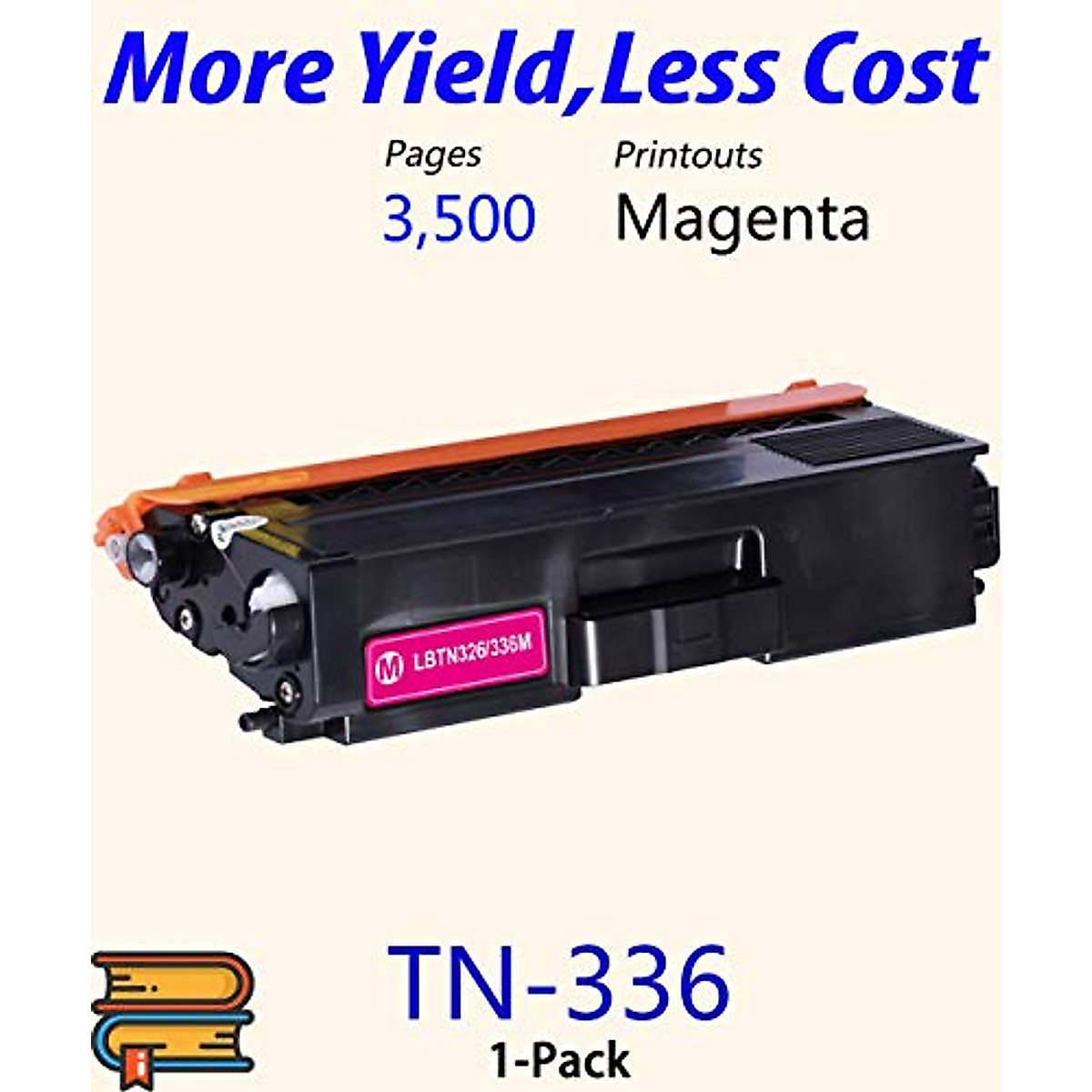 ColorPrint Compatible Toner Cartridge High Yield Replacement for Brother TN336 TN-336 TN331 TN336M Work with HL-L8350CDW HL-L8250CDN HL-L8350CDWT MFC-L8850CDW MFC-L8600CDW Printer (1-Pack, Magenta)