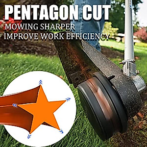 String Trimmer Line, Commercial Grade Orange Pentagon Weed Eater String, Premium Nylon Universal 0.105" Diameter x 328'