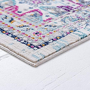 Rugs.com Budapest Collection Area Rug – 8' x 10' Multi Low-Pile Rug Perfect for Living Rooms, Large Dining Rooms, Open Floorplans